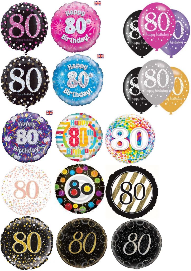 80th birthday balloons - Balloon Geeks